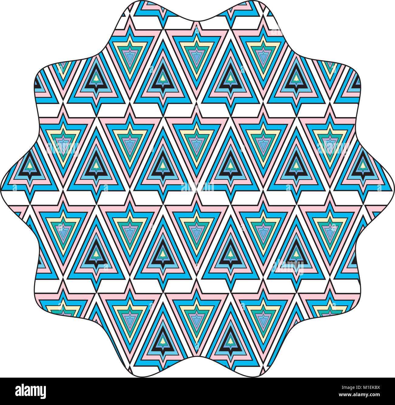 star with pattern geometric shapes background design vector ...