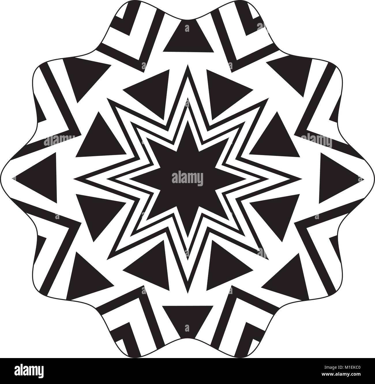 star with pattern geometric shapes background style vector illustration ...