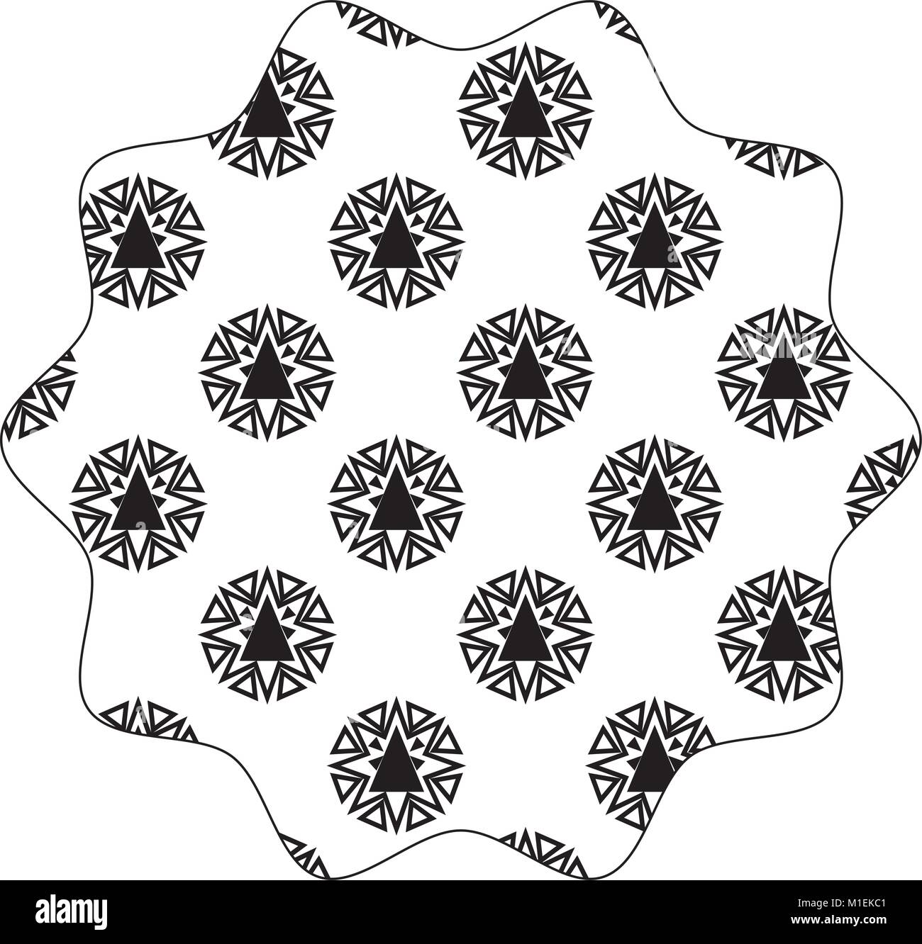 star with pattern geometric shapes background decoration vector ...