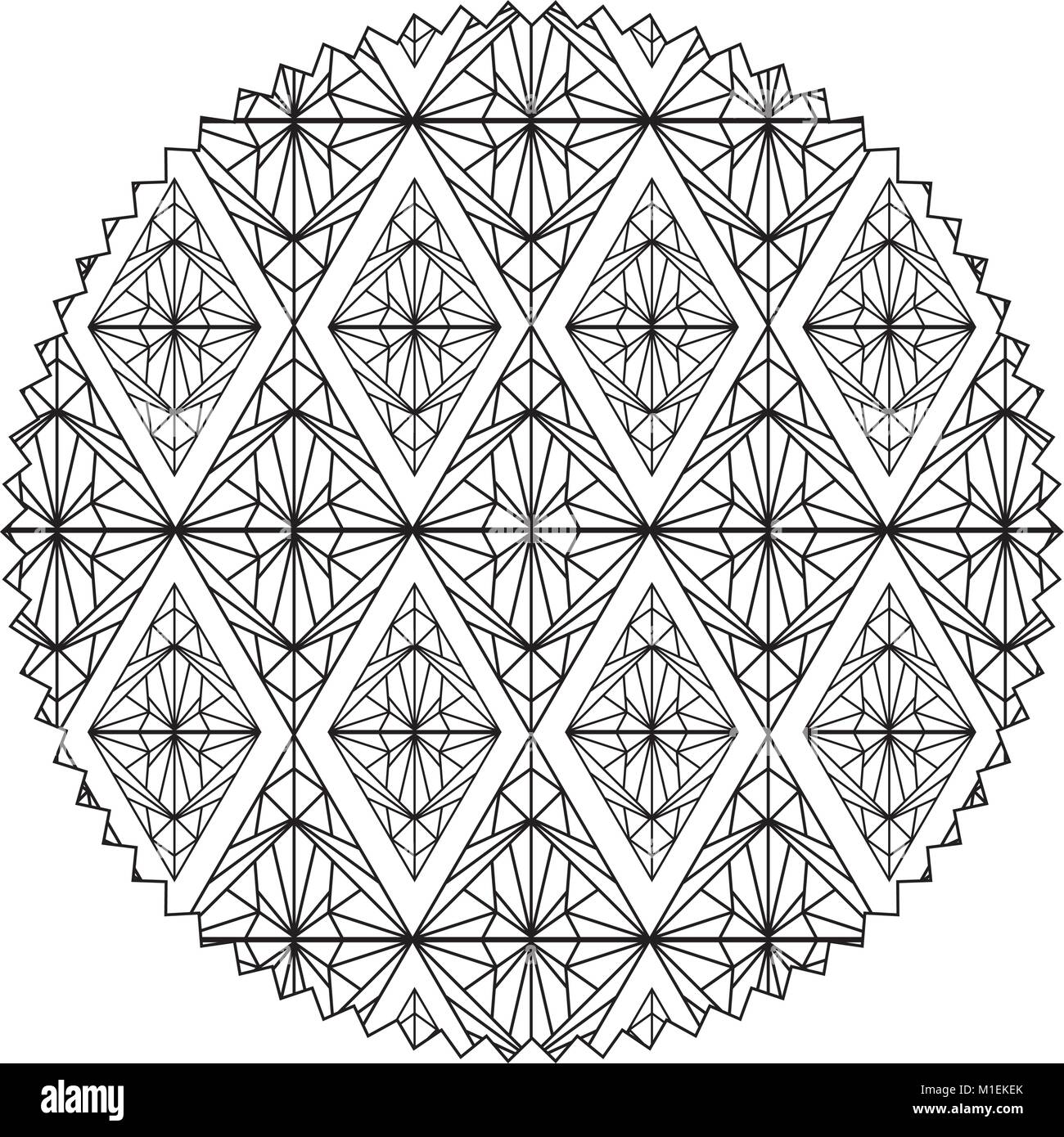 circle with pattern graphic shapes background design vector ...