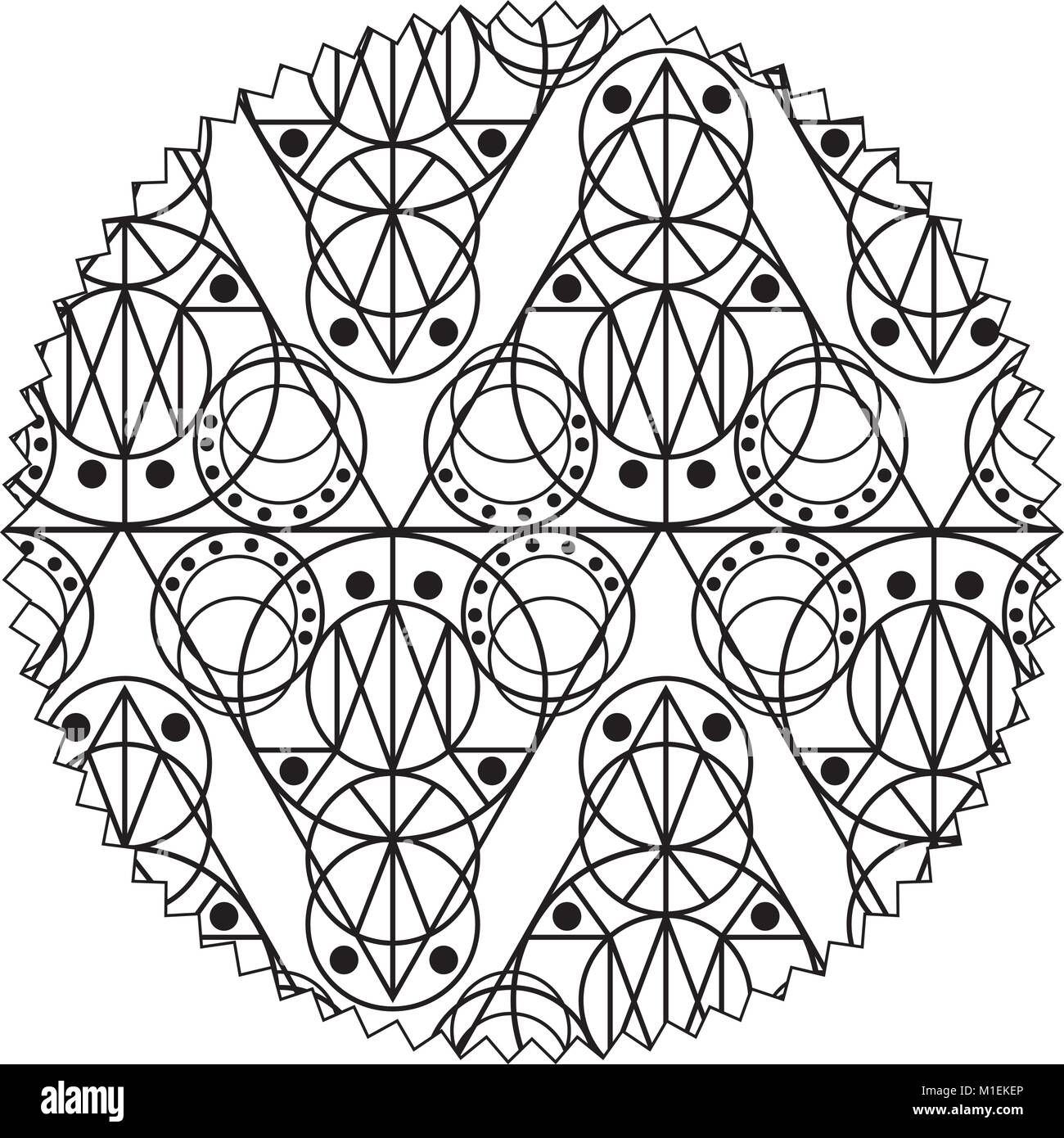 circle with pattern seamless graphic background style vector ...