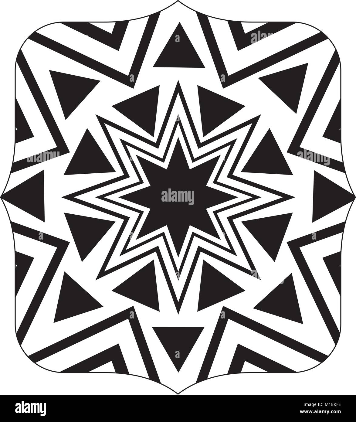 quadrate with pattern geometric shapes background design vector ...