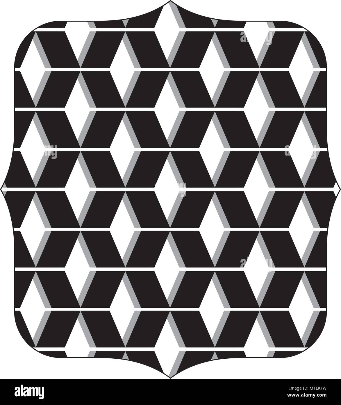 quadrate with pattern seamless shapes background design vector ...