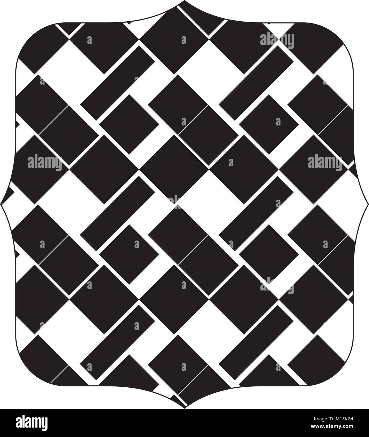 quadrate with seamless pattern shapes background design vector ...