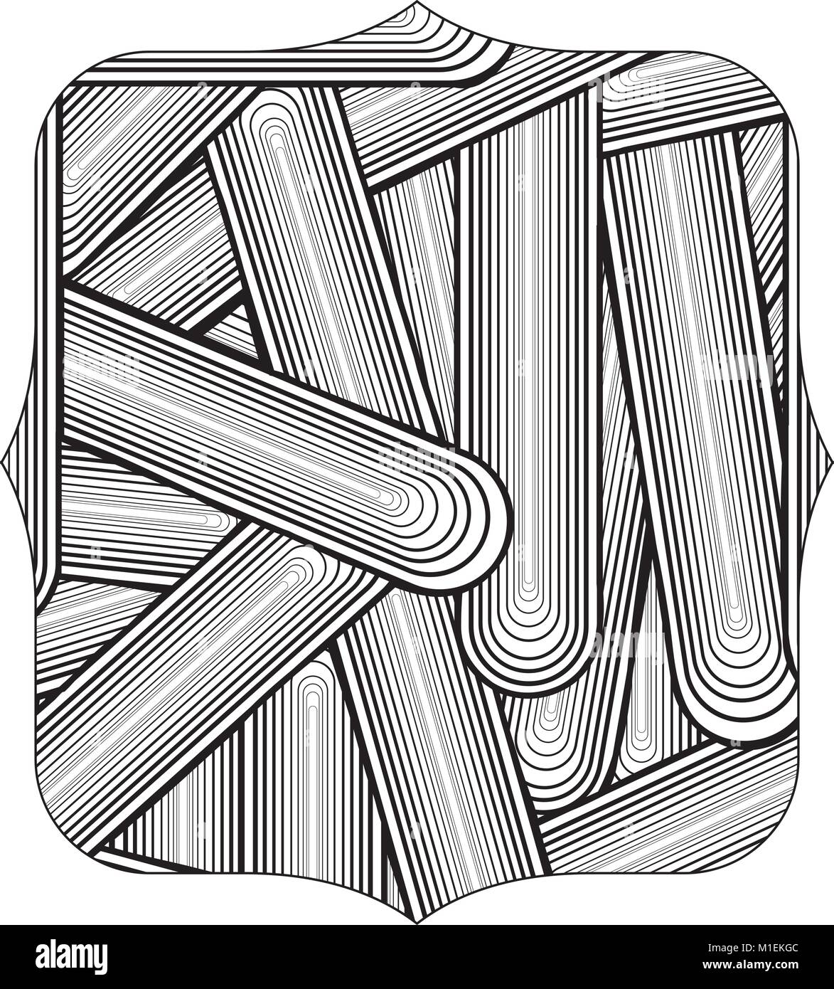 quadrate with seamless pattern shapes background decoration vector ...