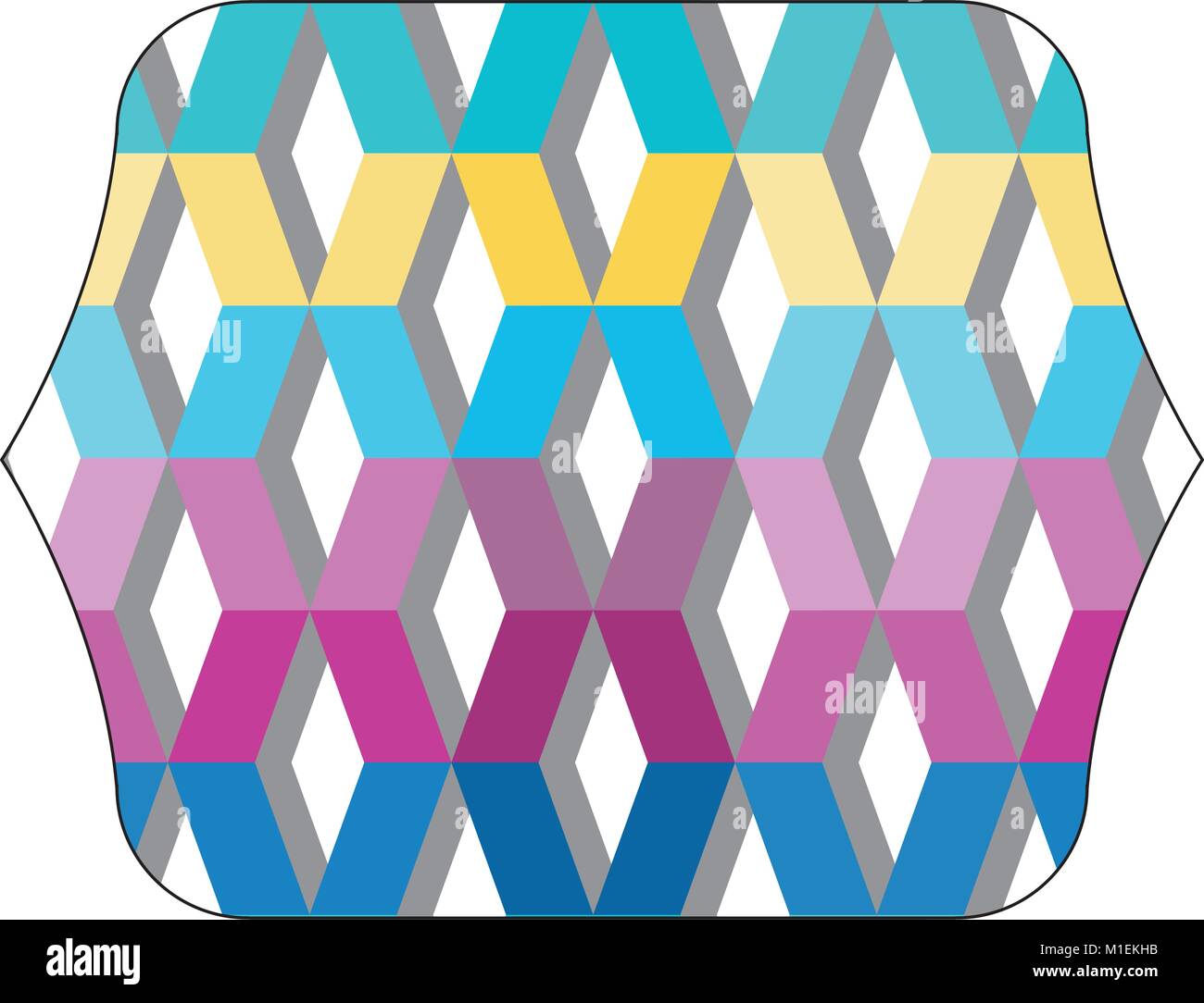 rectangle with pattern abstract shapes backgroun design vector ...