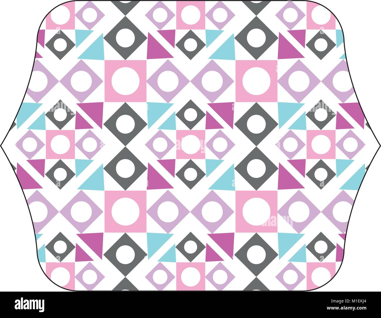 rectangle with pattern seamless shapes background decoration vector ...