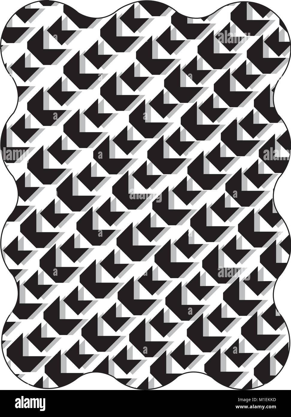 figure with pattern shapes abstract background design vector ...