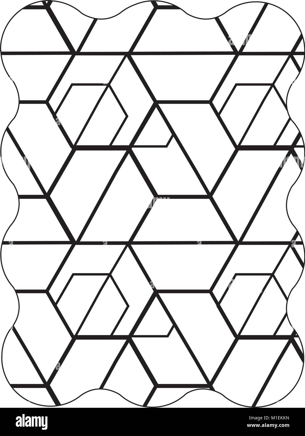 figure with pattern seamless shapes background decoration vector ...