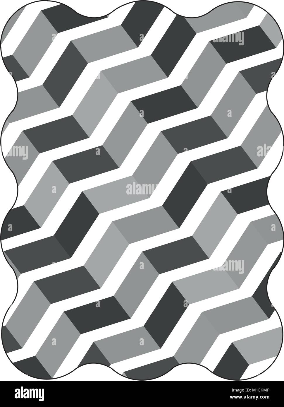 figure with pattern shapes graphic background design vector ...