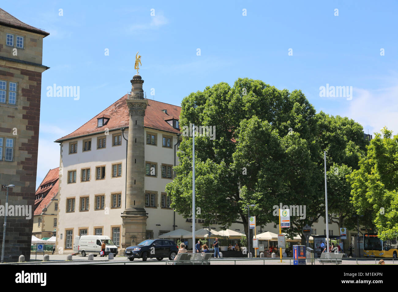 Statue of Mercury on the Mercury Column (19th Century) of the Old ...