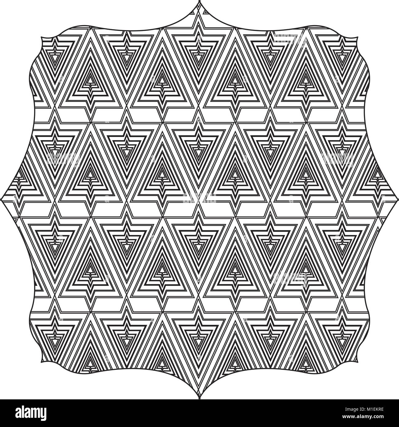 line square with pattern seamless shapes background style Stock Vector ...