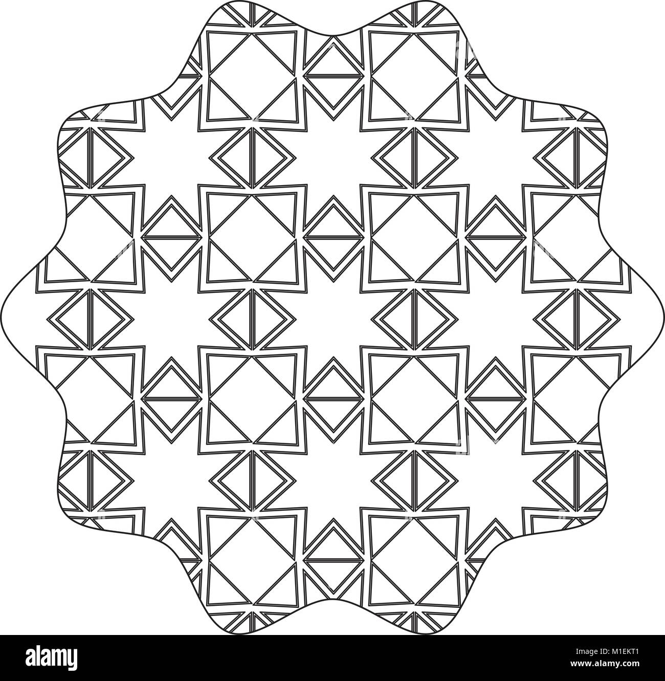 line star with pattern abstract shapes background decoration vector ...