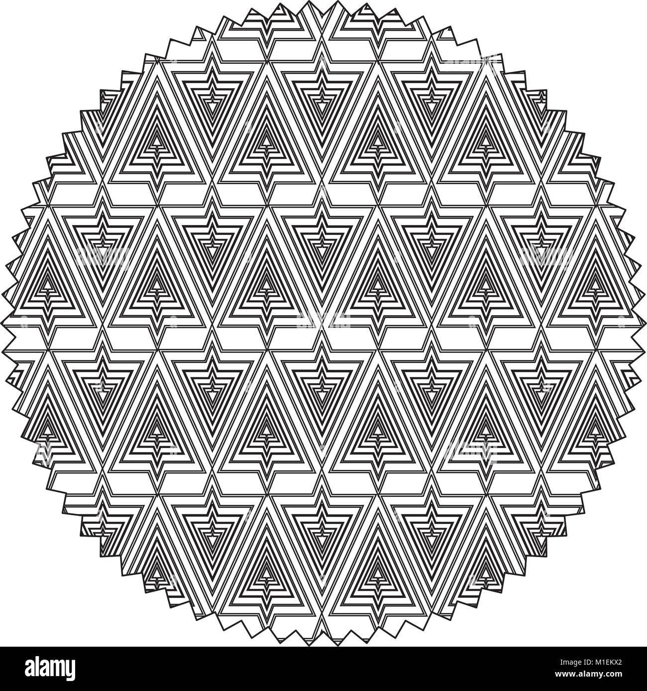 line circle with pattern seamless shapes background style Stock Vector ...