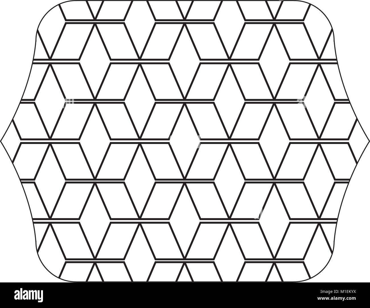 line rectangle with pattern geometric shapes background style Stock ...