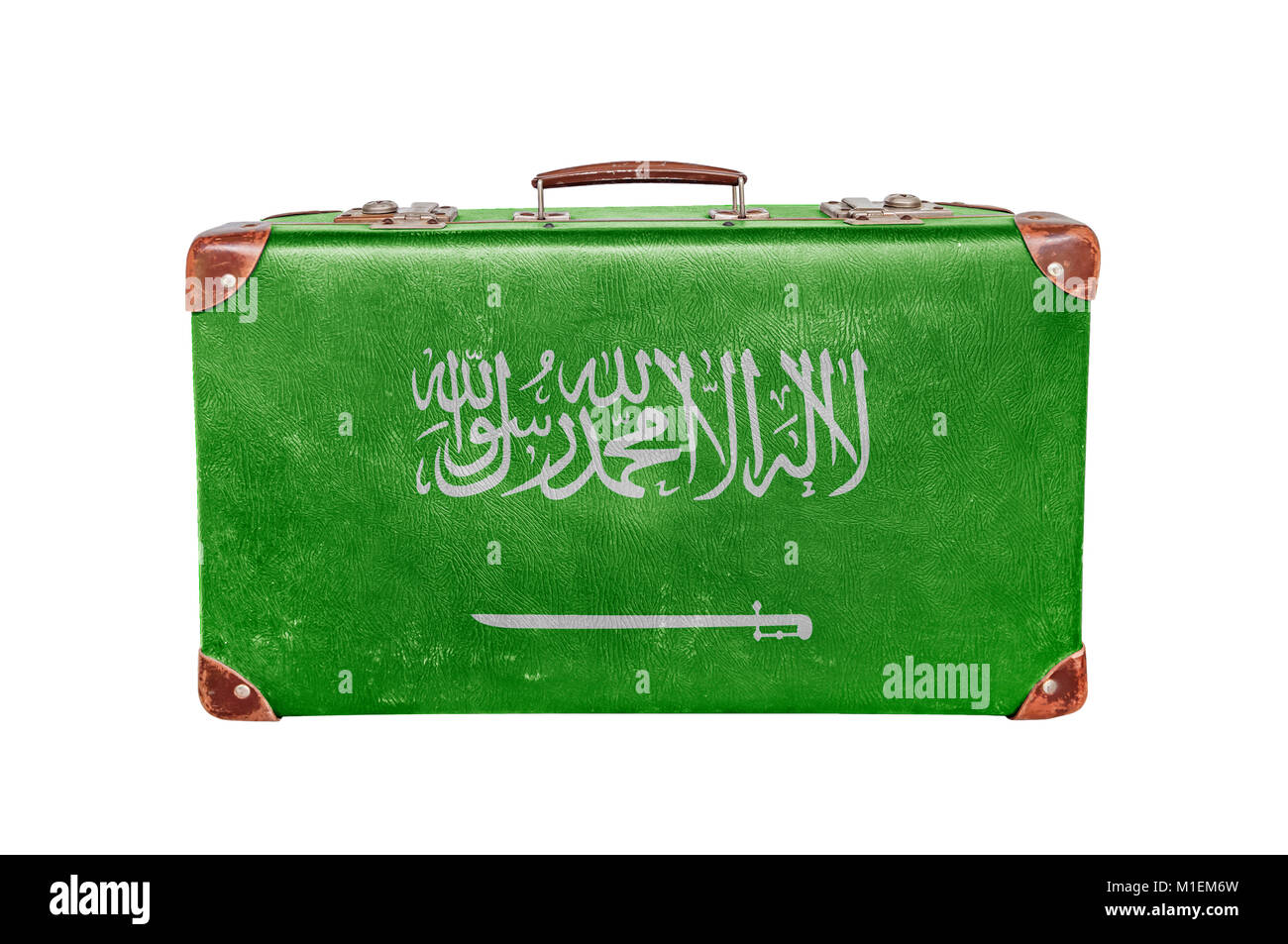 Vintage suitcase with Saudi Arabia flag Stock Photo - Alamy