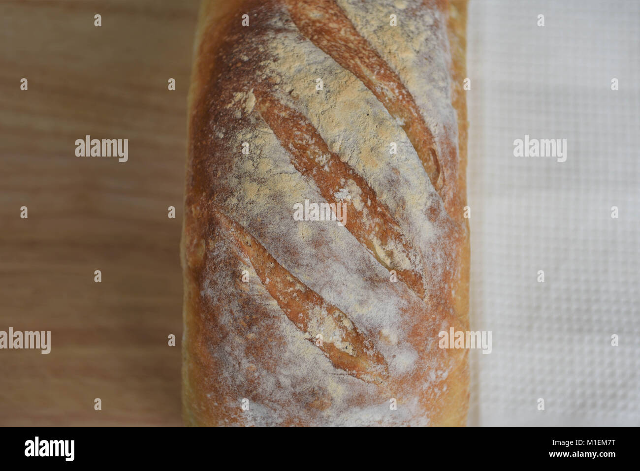 rustic food image of a delicious homemade fresh baked loaf of white ...
