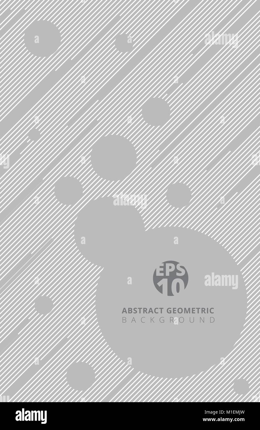 template gray color line with circle vector background for print web ...