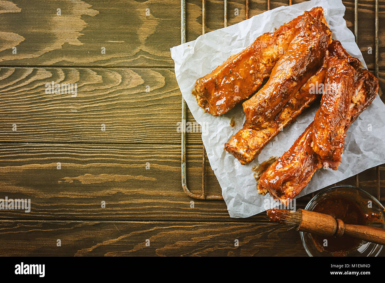 Raw pork ribs Stock Photo - Alamy