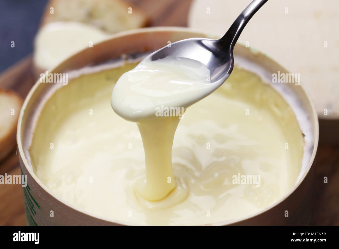 french vacherin mont d'or, soft cheese with washed rind Stock Photo - Alamy