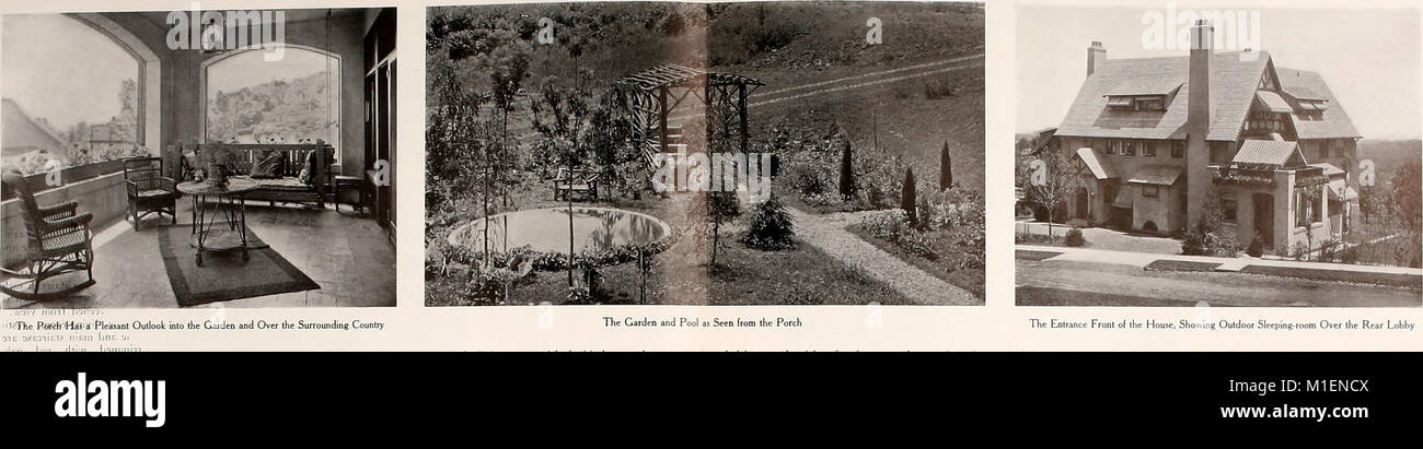 American Homes and Gardens (1908) presents architectural designs ...