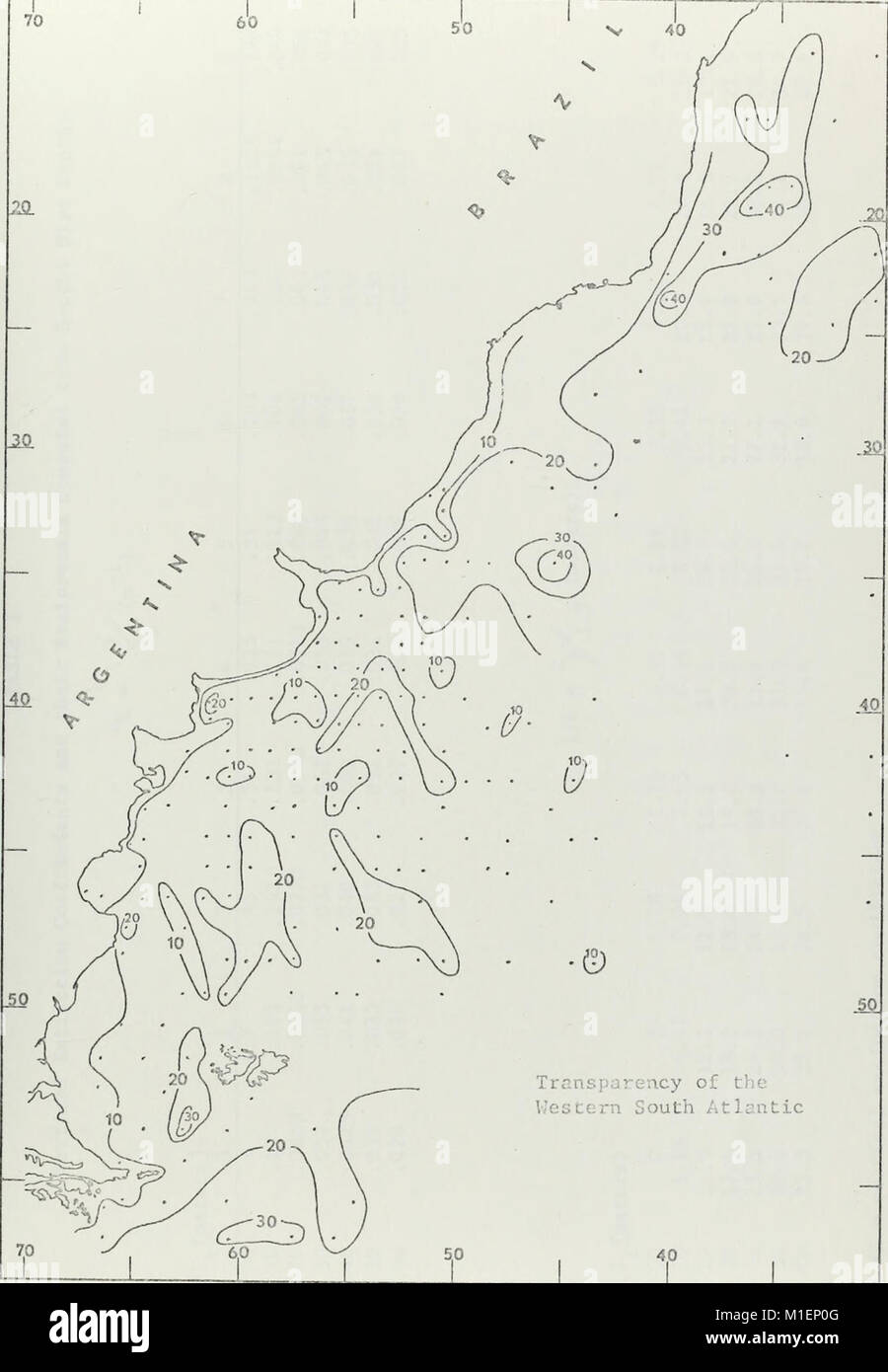 A 1970 atlas providing transparency measurements using Secchi discs and ...