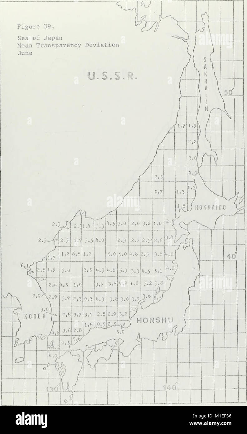 This 1970 atlas compiles Secchi disk transparency measurements and ...