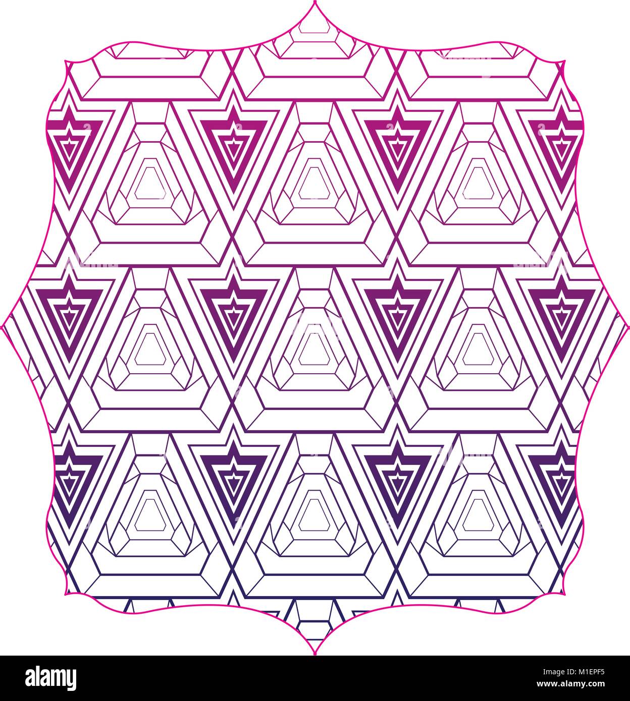 silhouette square with pattern geometric shapes background decoration ...