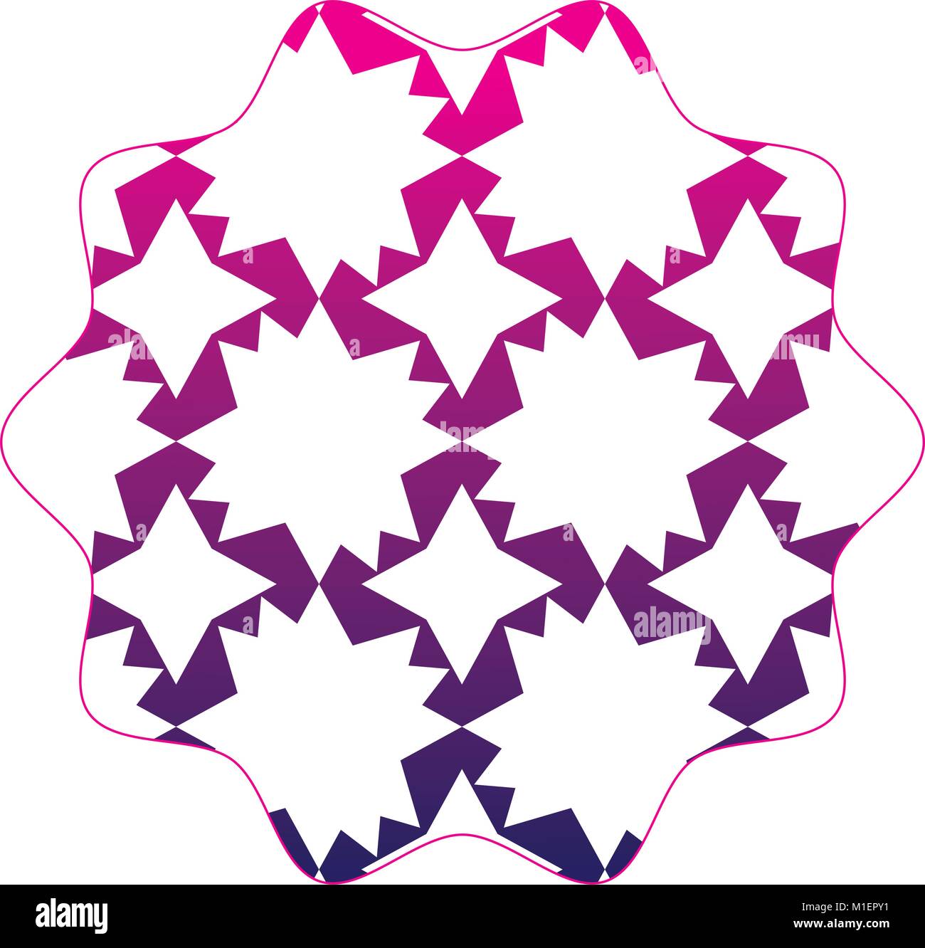 silhouette star with pattern abstract shapes background design Stock ...