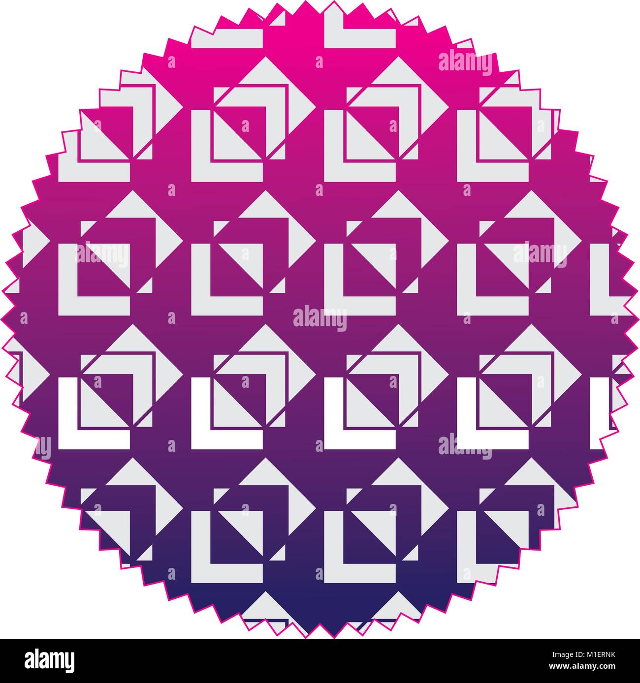 silhouette circle with pattern geometric shapes background design Stock ...