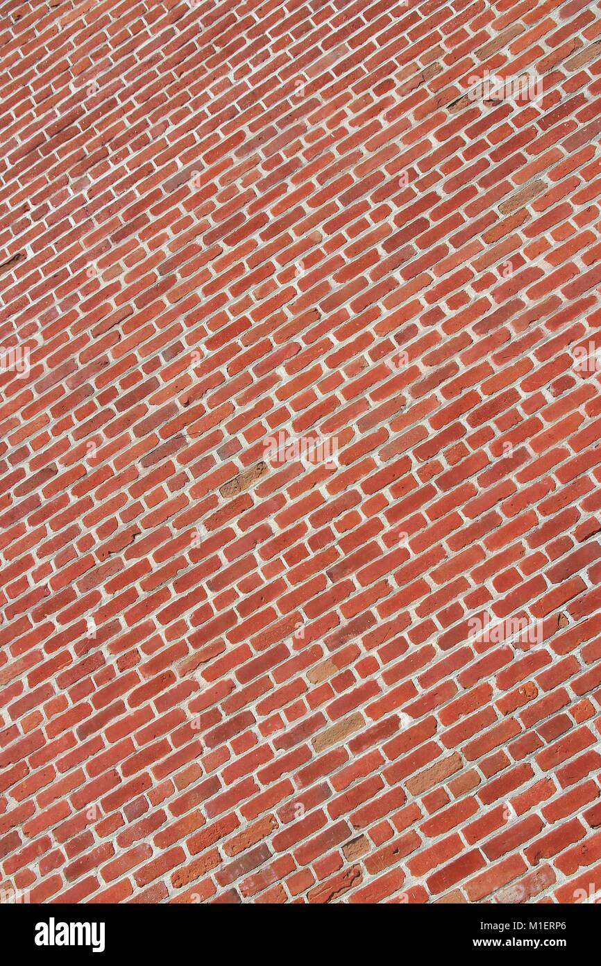 Red aged brick wall texture. Building background Stock Photo - Alamy