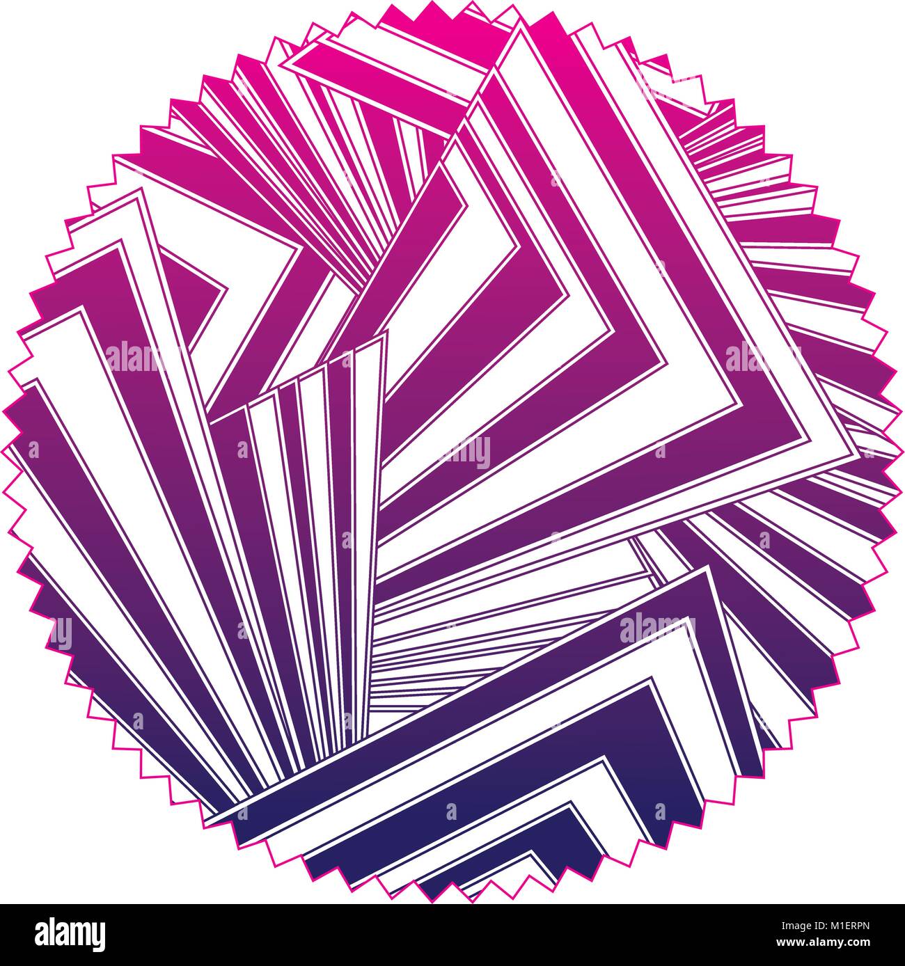 silhouette circle with pattern geometric shapes background style Stock ...