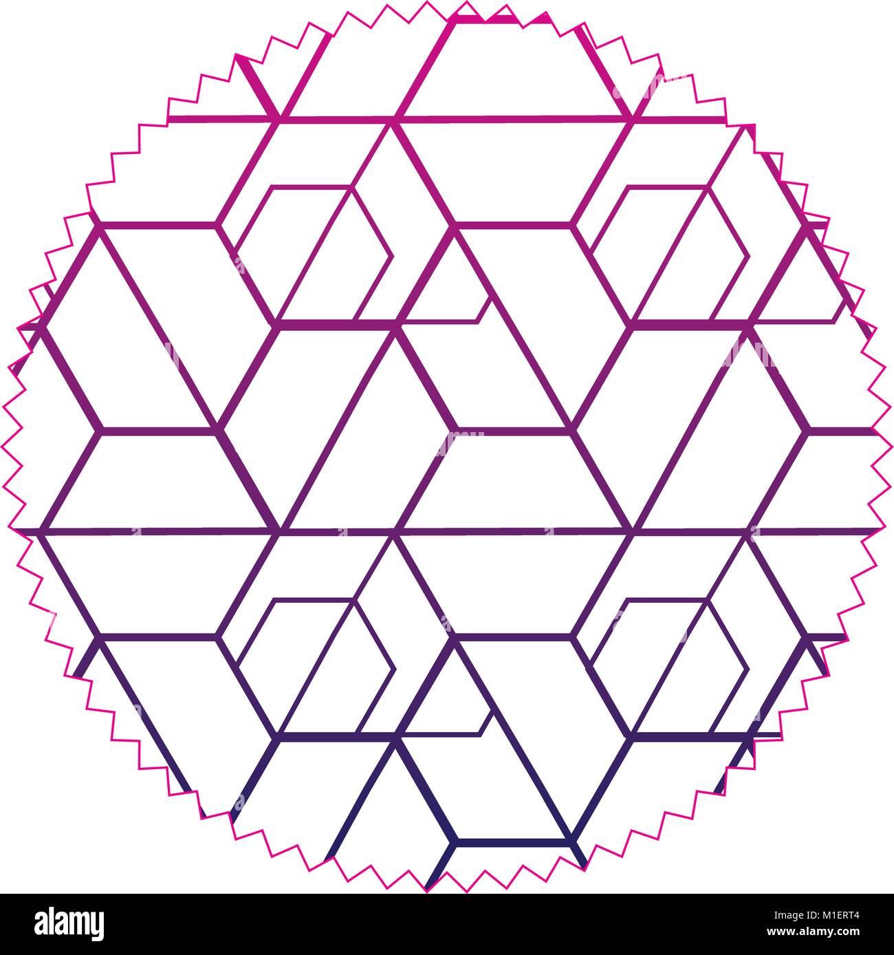 silhouette circle with pattern shapes abstract background style Stock ...