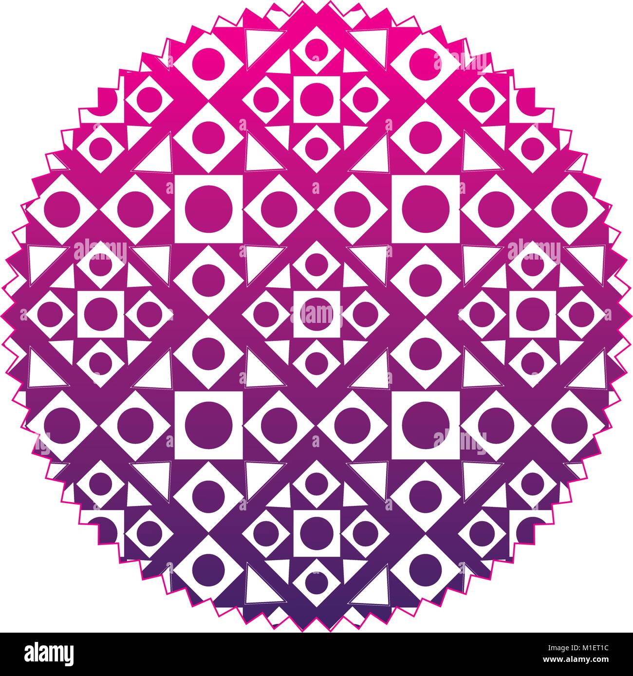 silhouette circle with pattern seamless shapes background design Stock ...