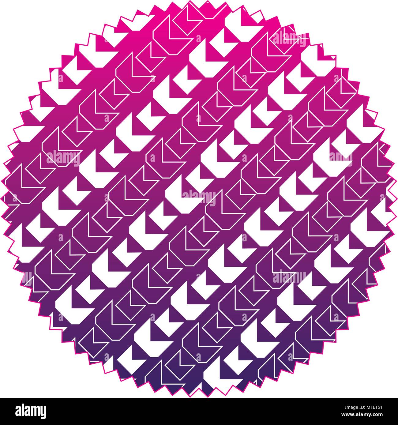silhouette circle with seamless pattern shapes background design Stock ...