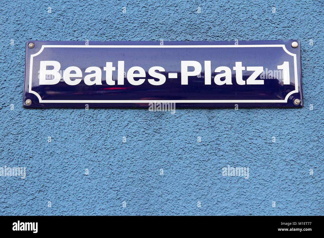 Hamburg, Germany - Beatles Square (Beatles Platz) in St. Pauli district ...