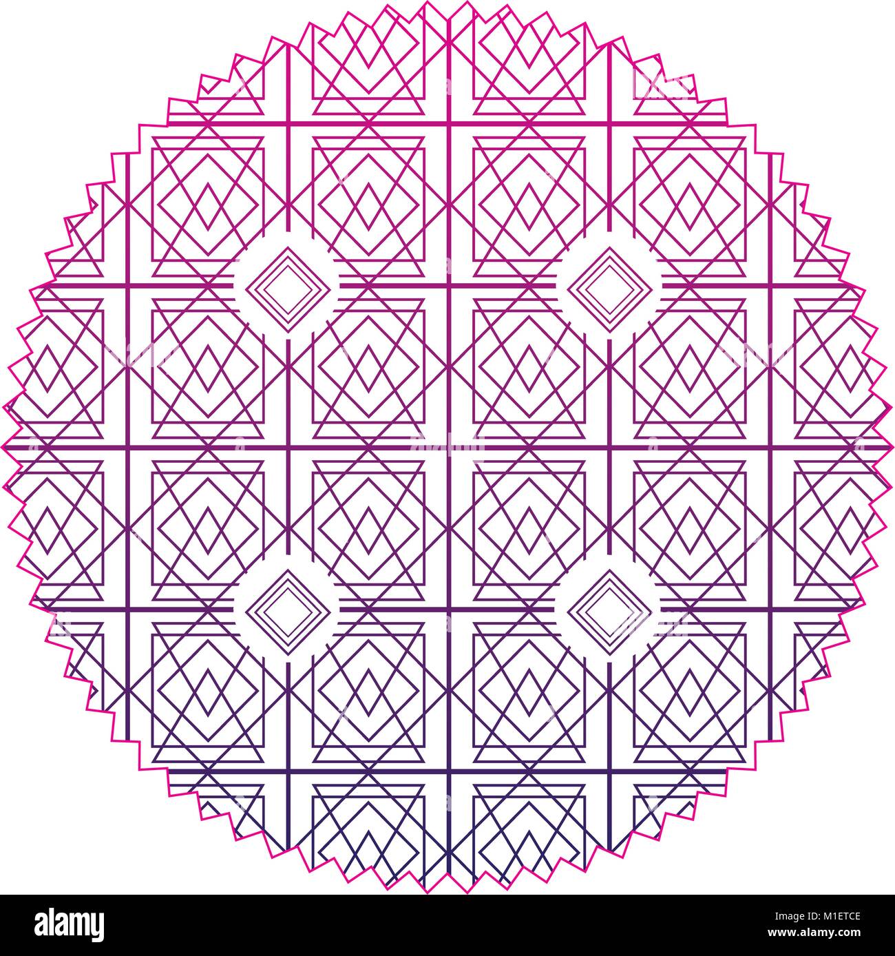 silhouette circle with pattern seamless graphic background design Stock ...