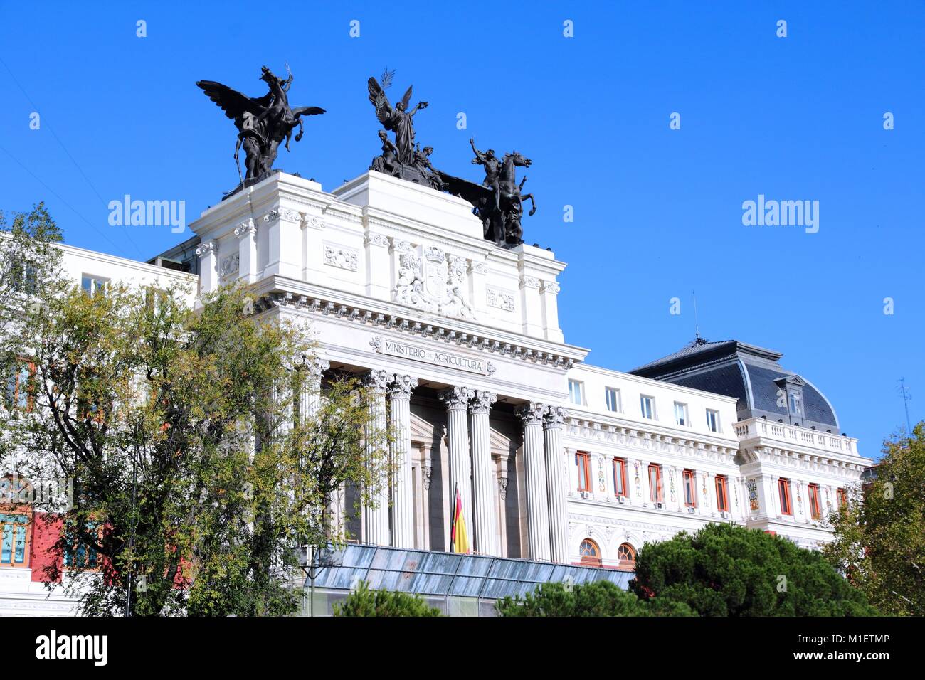 Madrid, capital city of Spain. Old architecture - Ministry of ...