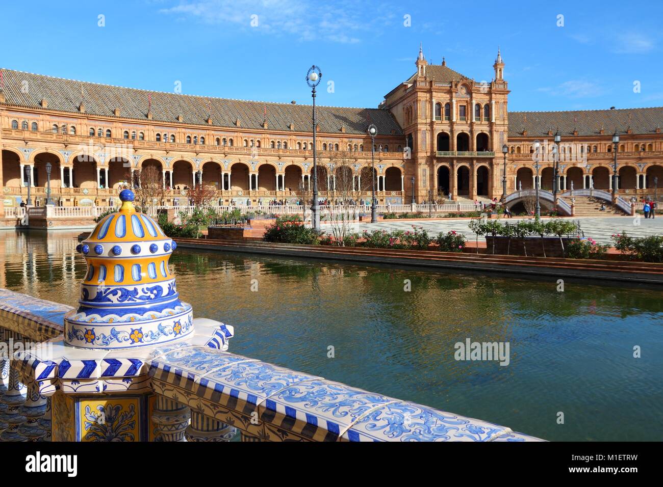 Seville, Spain - famous Plaza de Espana. Old landmark Stock Photo - Alamy