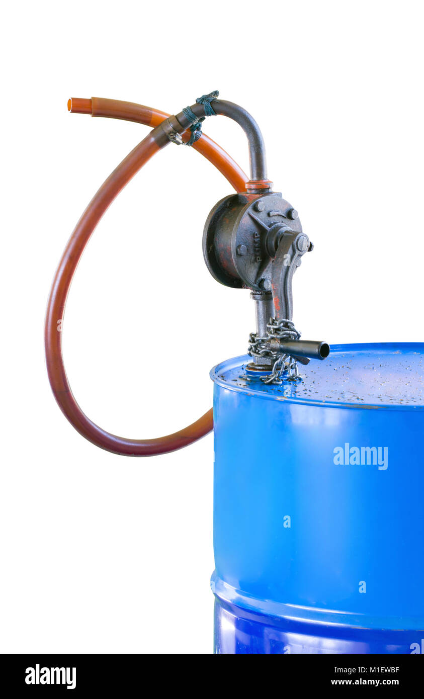 Hand operated lubricant oil pump on boat Stock Photo - Alamy