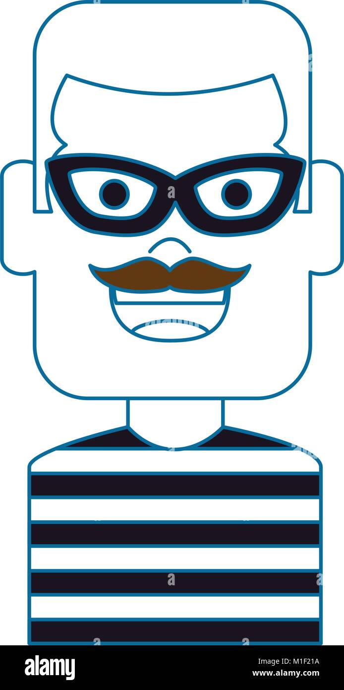 thief male avatar character vector illustration design Stock Vector ...