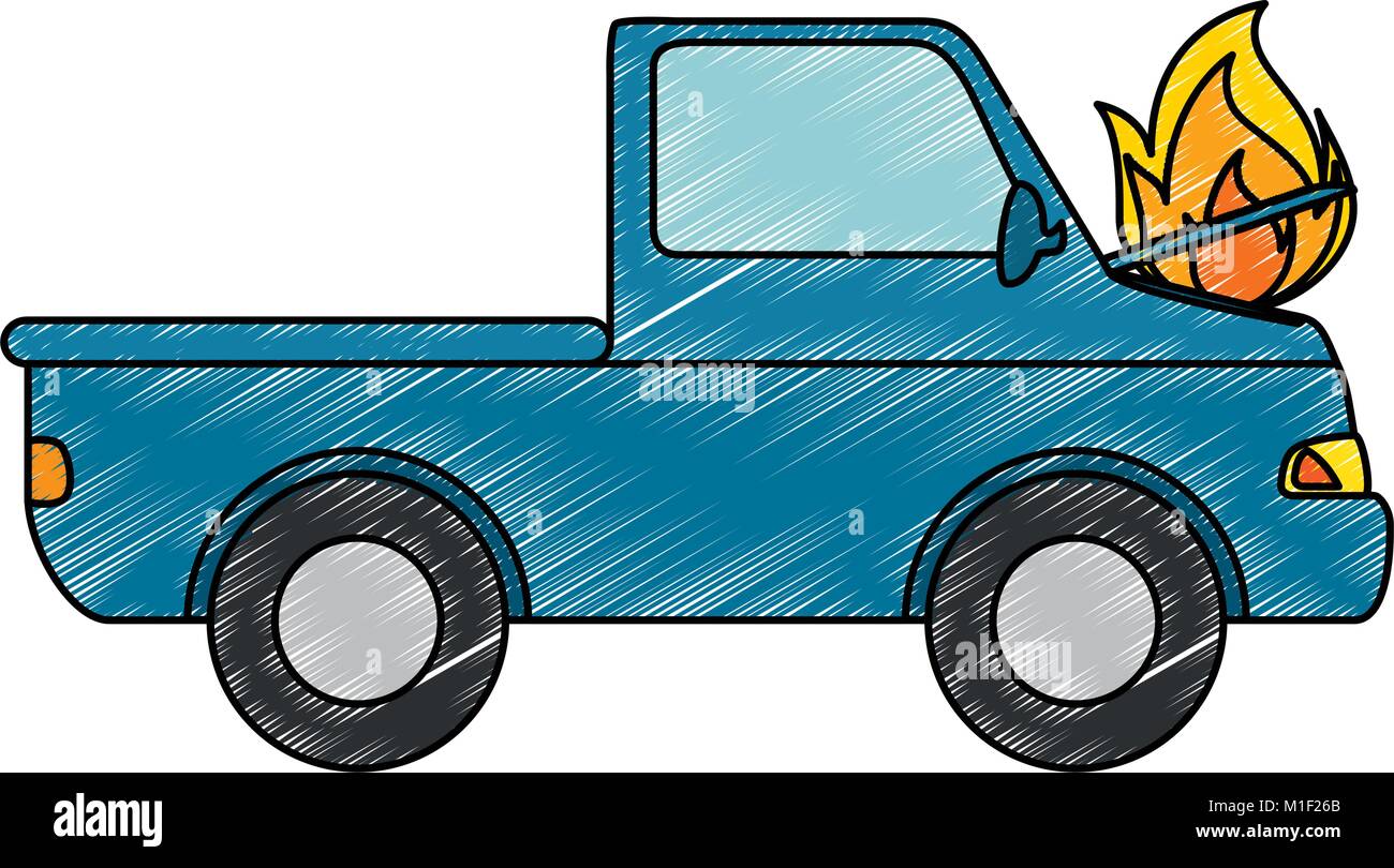 car burning isolated icon vector illustration design Stock Vector Image ...