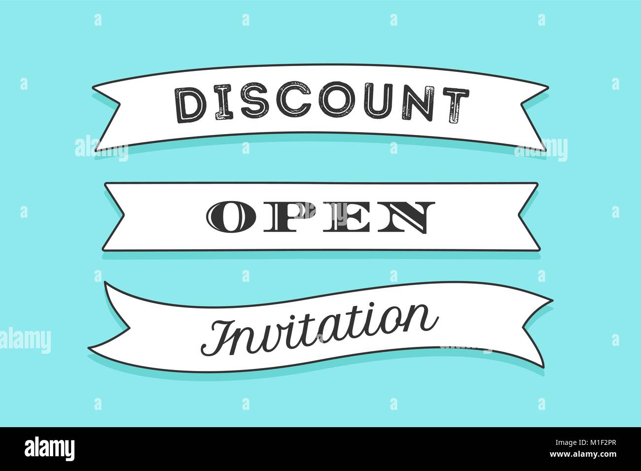 Set of vintage trendy ribbons Stock Vector Image & Art - Alamy