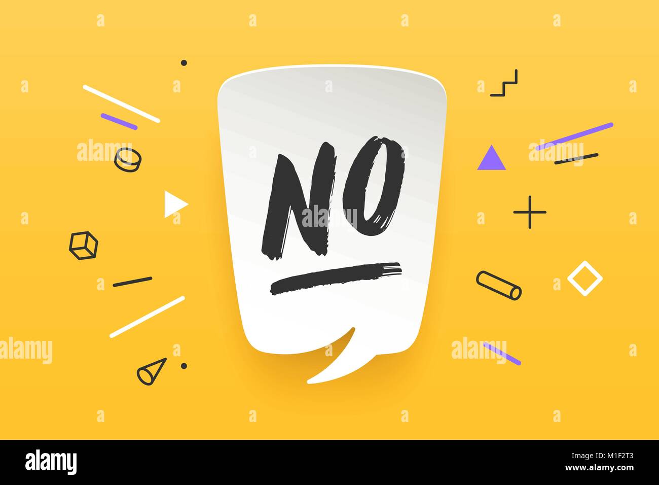 No. Banner, speech bubble Stock Vector Image & Art - Alamy