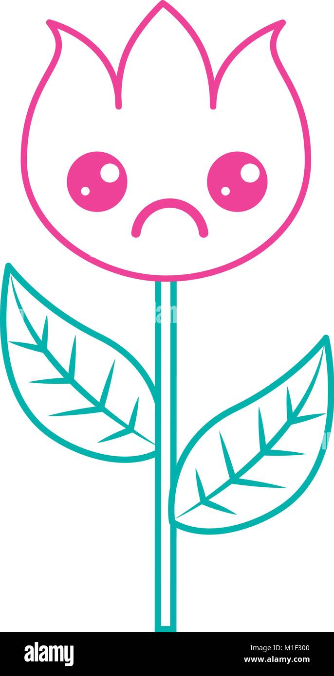 kawaii flower decoration character cartoon Stock Vector Image & Art - Alamy