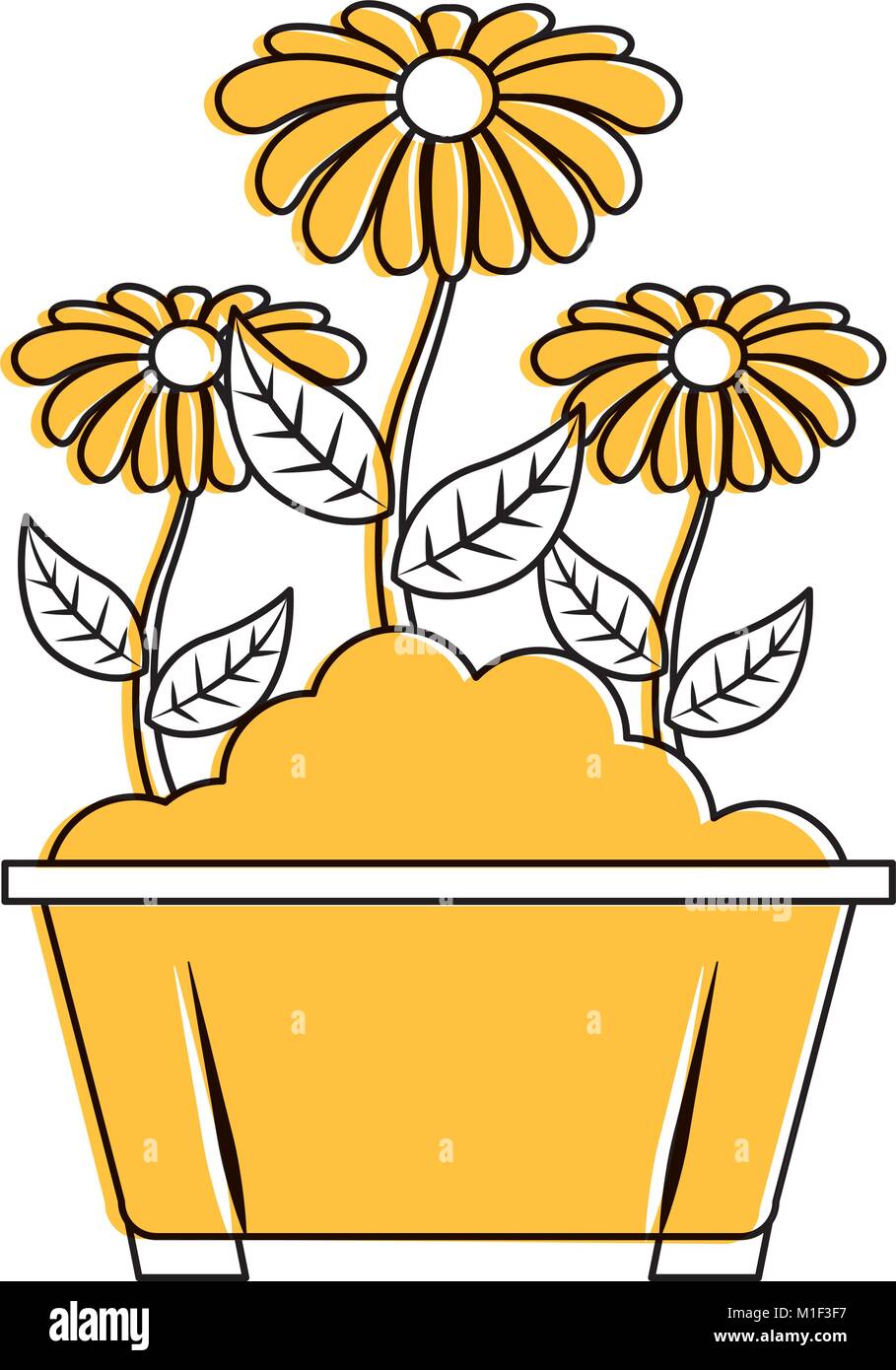 flowers in pot gardening spring decoration Stock Vector Image & Art - Alamy