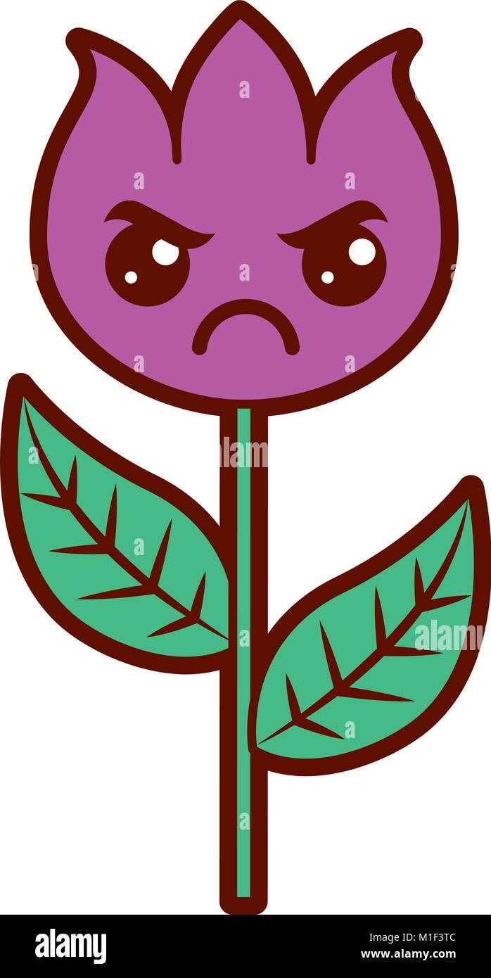 kawaii flower decoration character cartoon Stock Vector Image & Art - Alamy