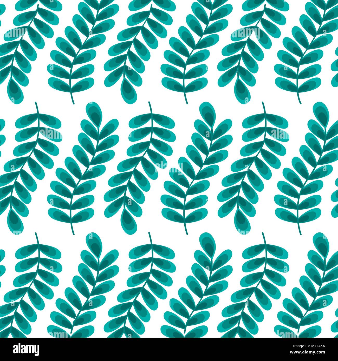 branch leaves foliage frond natural pattern Stock Vector Image & Art ...