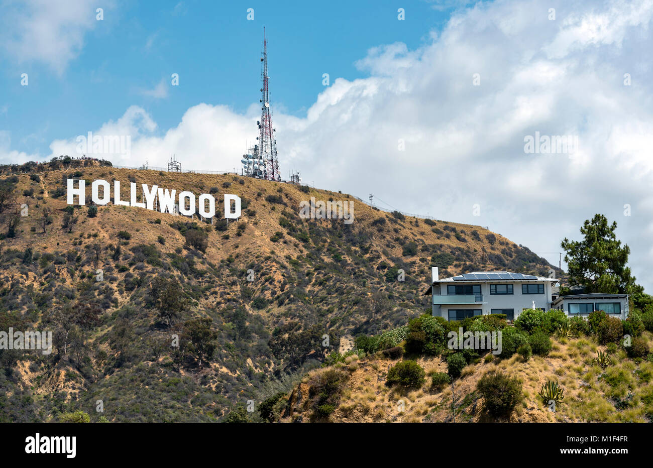 Hollywood Sign On Mount Lee Los Angeles California Stock Photo Alamy
