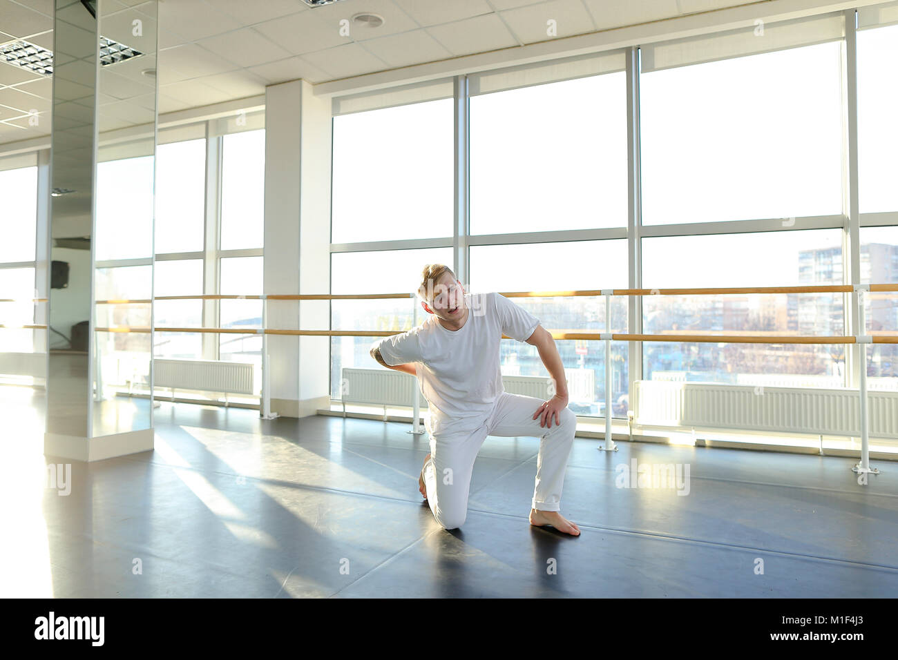 Professional sportsman diligently preparing for competition Stock Photo ...